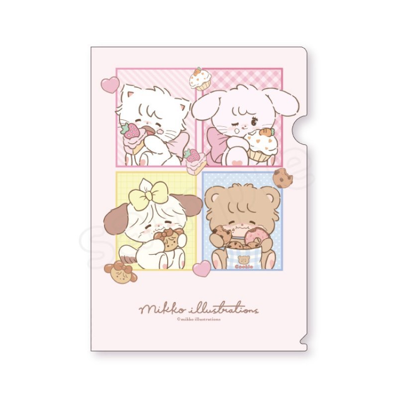 [COLLAGE] "Mikko Illustrations" Clear File – Rosey’s Kawaii Shop