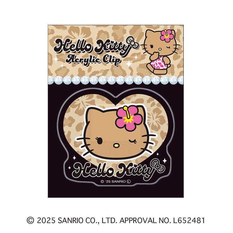 [HEART] "Hello Kitty Sun Tan Kogal" Acrylic Clip – Rosey’s Kawaii Shop