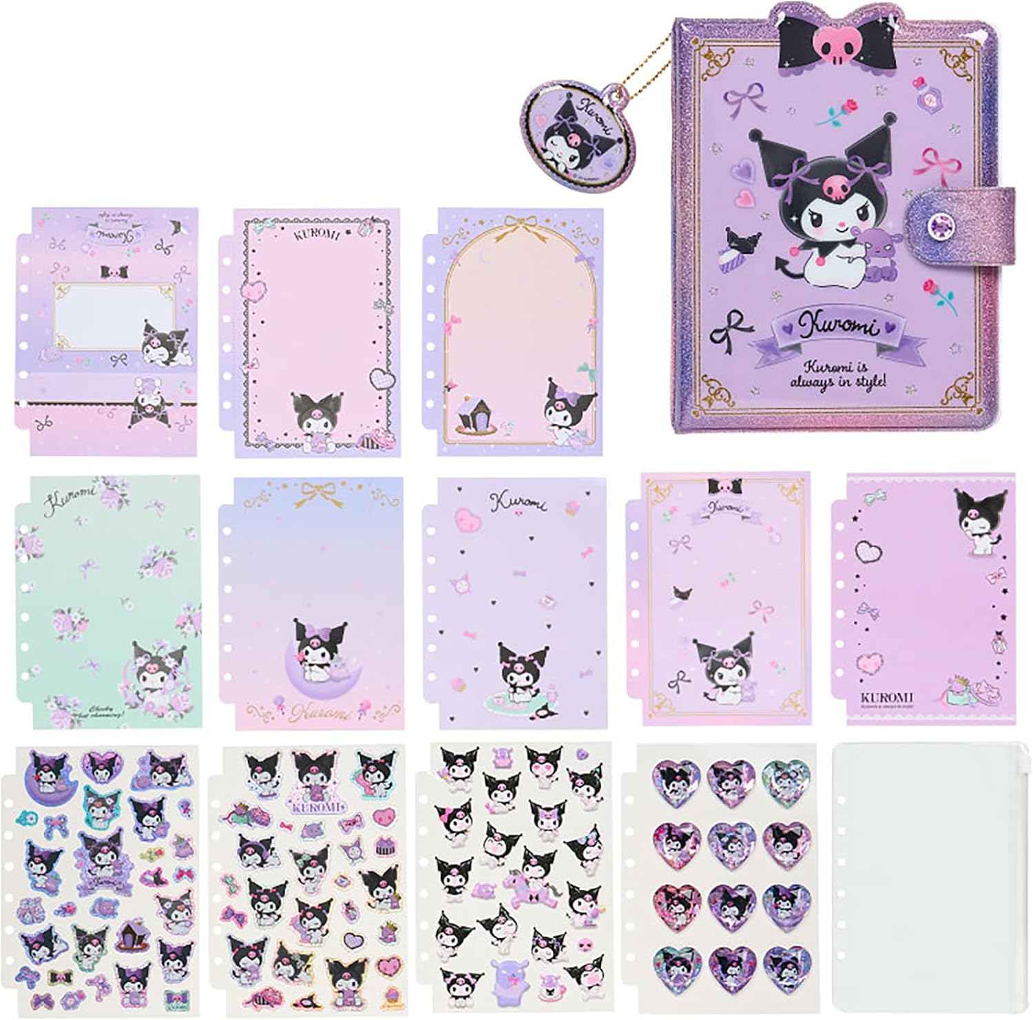 [KUROMI] "Sanrio Stickers & Sticker Notebook" – Rosey’s Kawaii Shop