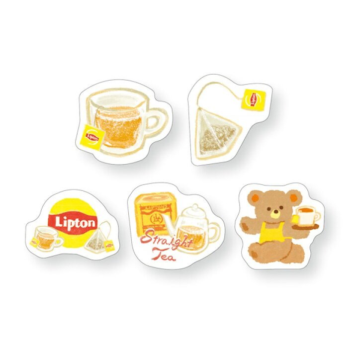 [PLAIN] "Lipton Tea: Bear's Tea Stand" Boxed Sticker Flakes – Rosey’s ...