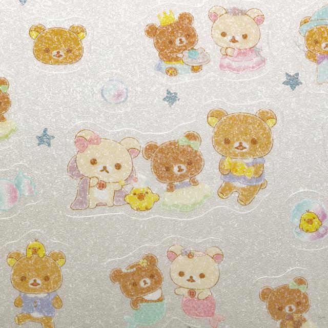 [WHITE / RILAKKUMA] "SAN-X Glitter Sticker Sheet" – Rosey’s Kawaii Shop